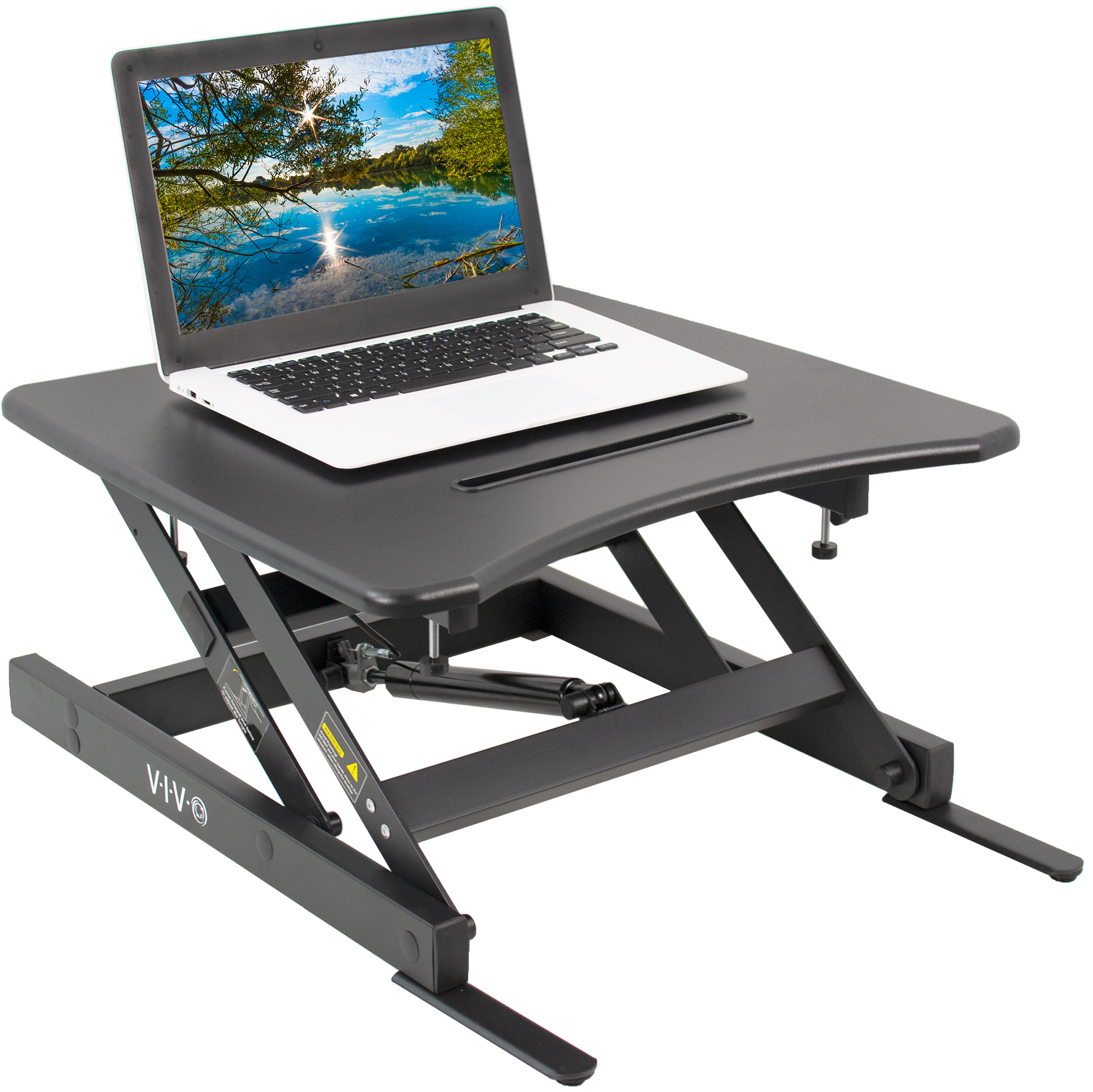 VIVO Single Top Height Adjustable 22 Laptop Standing Desk Riser VIVO Single Top Height Adjustable 22 Laptop Standing Desk Riser